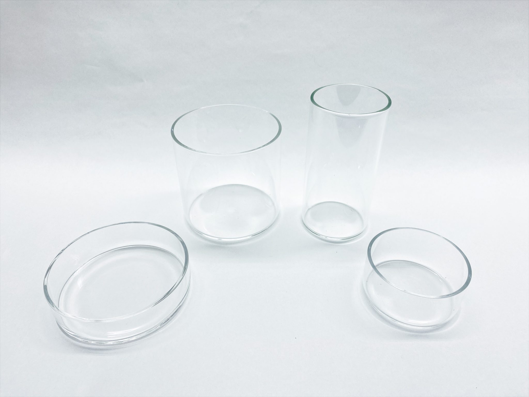 硝子蓋つき容器 | 特注実験用耐熱ガラスPYREXパイレックス器具 石英ガラス器具の理化学ガラスラボ iwaki te-32