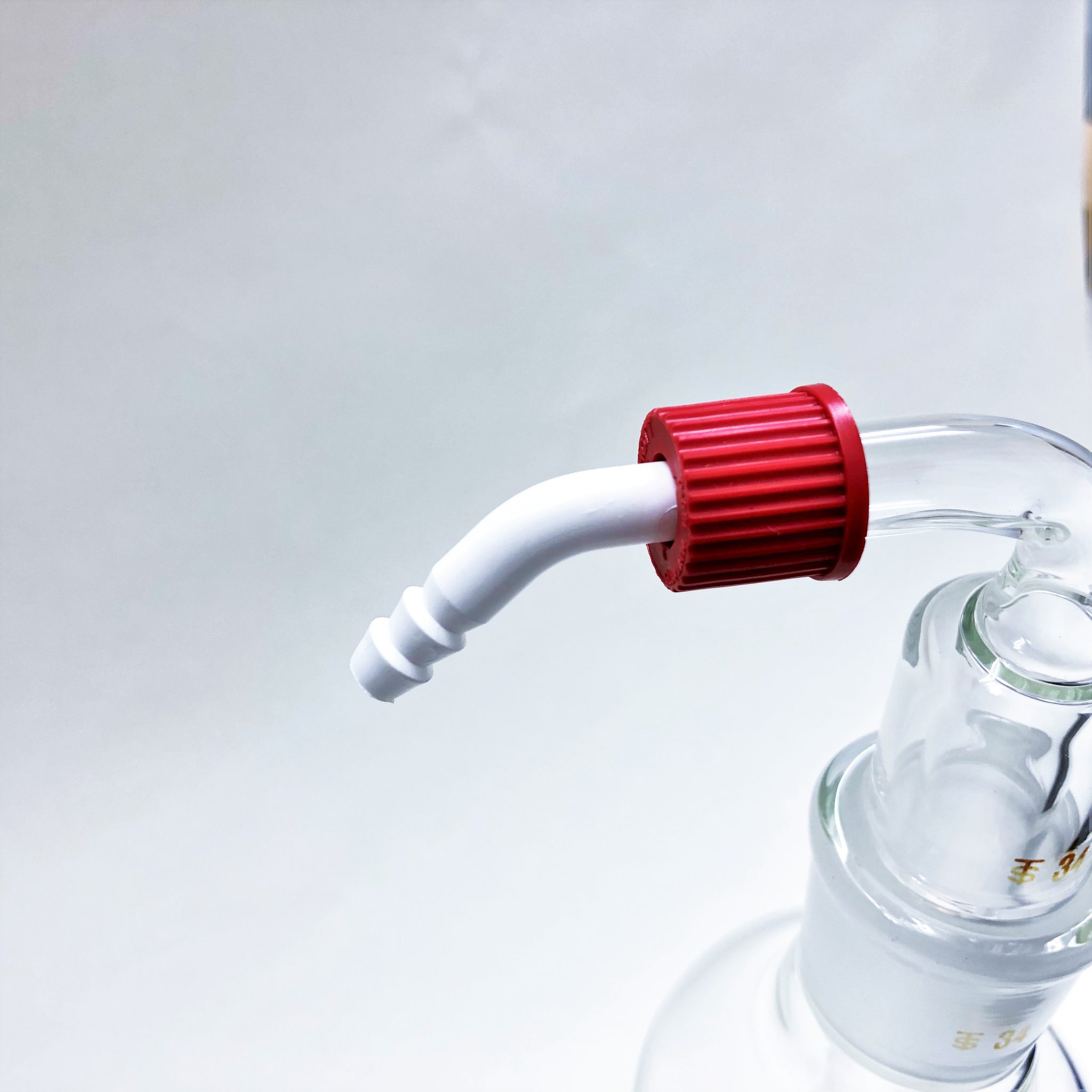 ガラスコンデンサー | 特注実験用耐熱ガラスPYREXパイレックス器具 石英ガラス器具の理化学ガラスラボ iwaki te-32