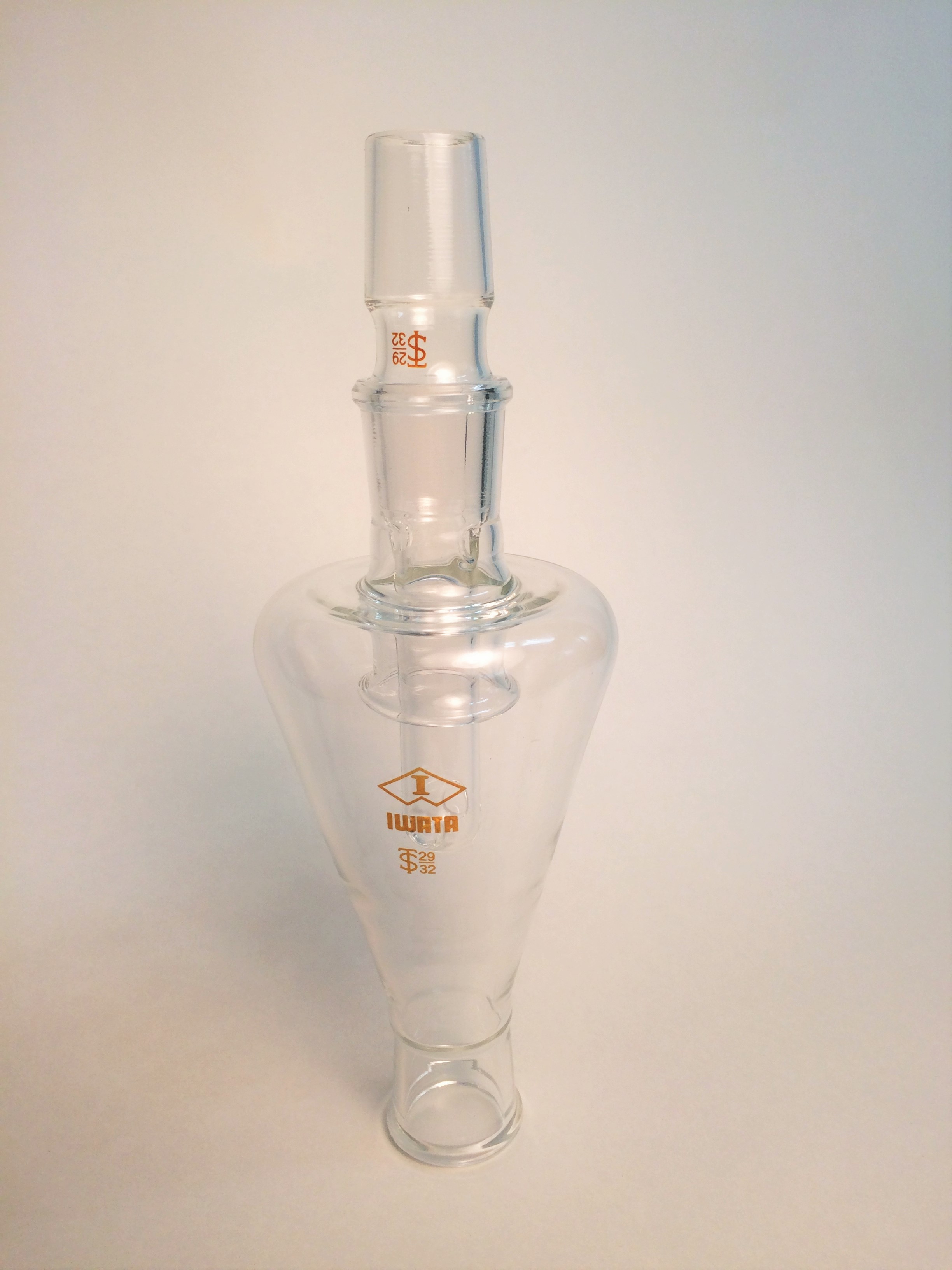 耐熱硝子「分離式 三角トラップ」 | 特注実験用耐熱ガラスPYREXパイレックス器具 石英ガラス器具の理化学ガラスラボ iwaki te-32