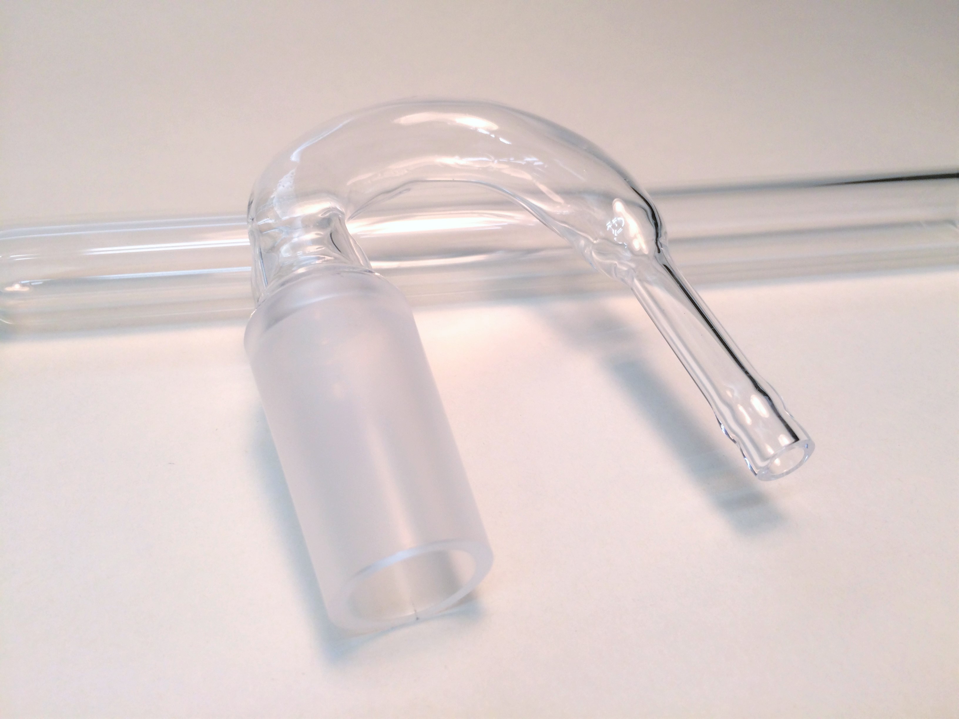 石英硝子 「U字排気管」 | 特注実験用耐熱ガラスPYREXパイレックス器具 石英ガラス器具の理化学ガラスラボ iwaki te-32